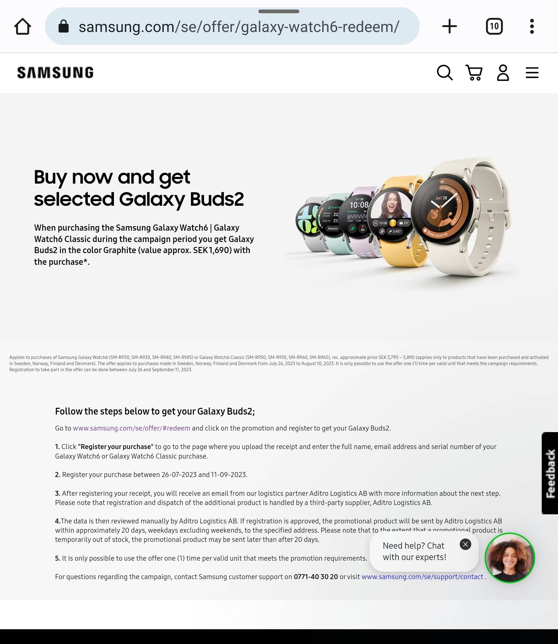 [Official information] Redeem offer for Samsung Galaxy Watch6 and ...