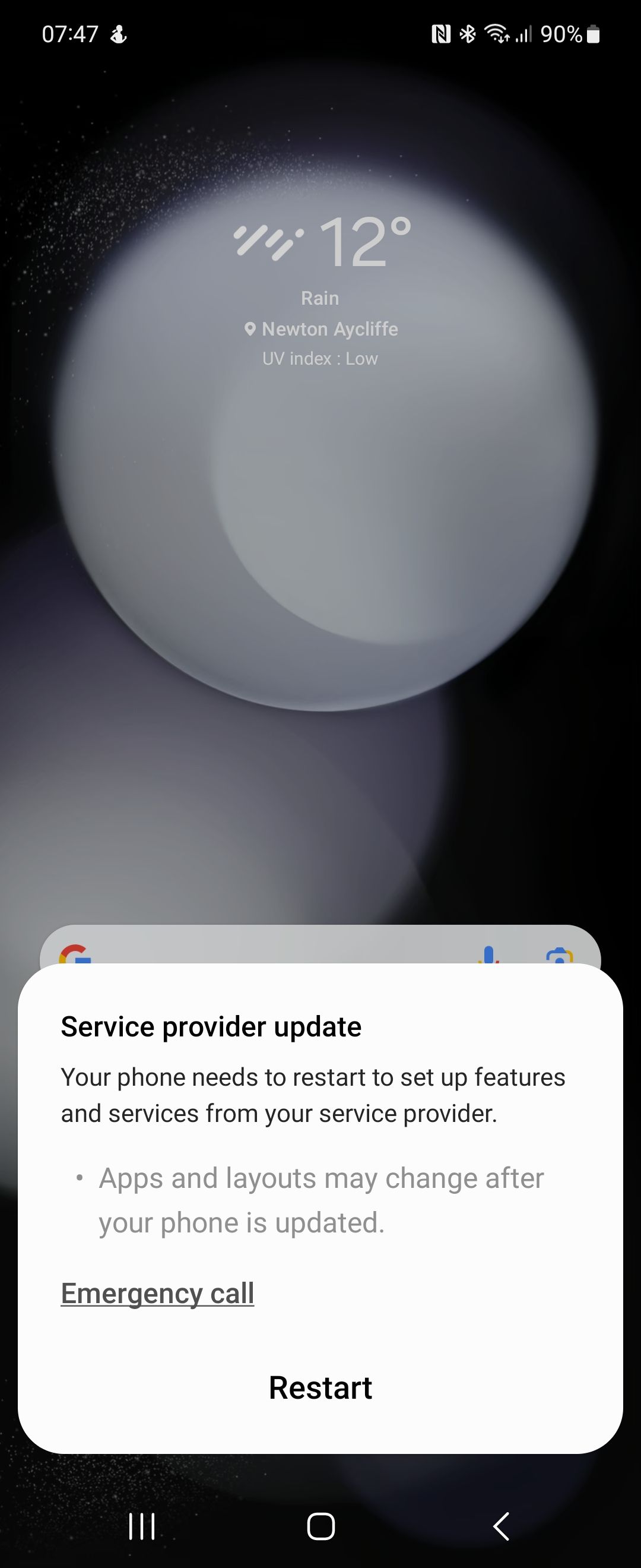 New phone says set up service provider - Samsung Community