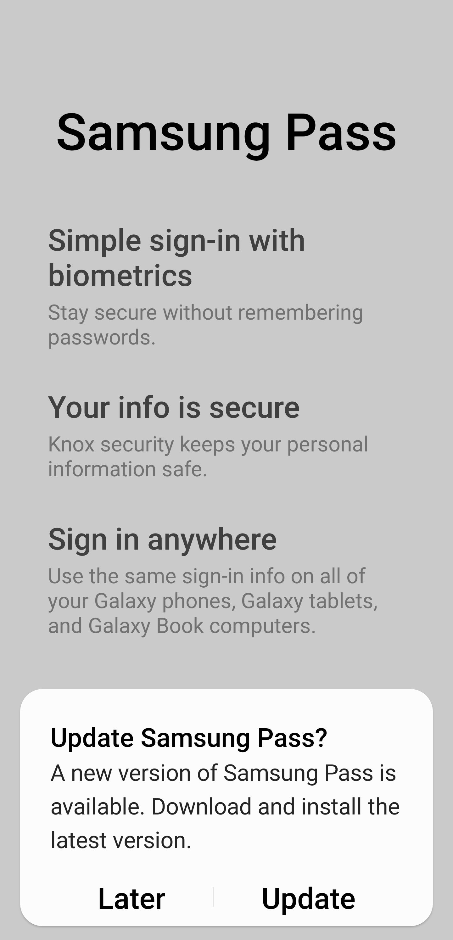 Solved: Ahhhh help samsung pass pop up - Samsung Community