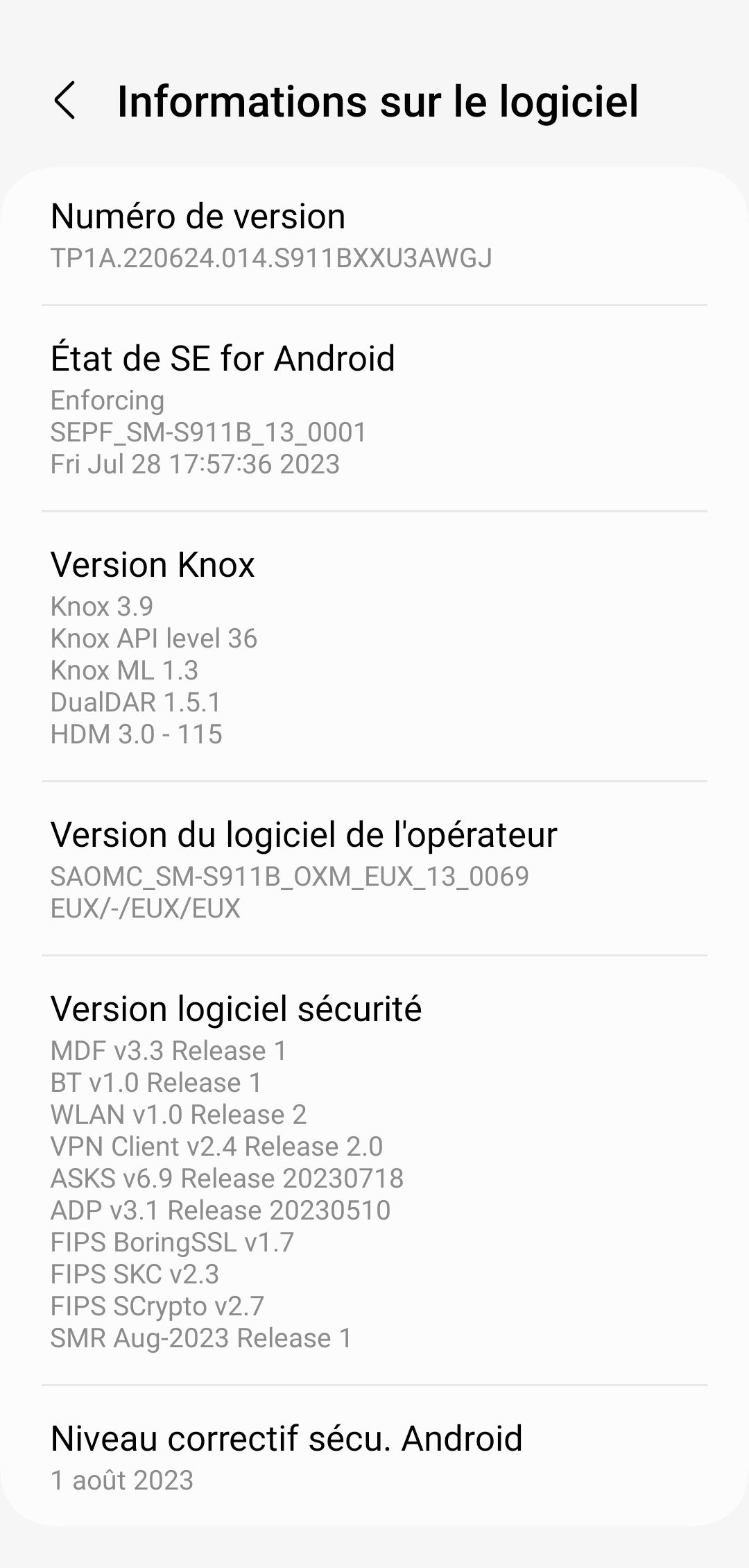 Maj d'août toujours la banane😔 - Samsung Community