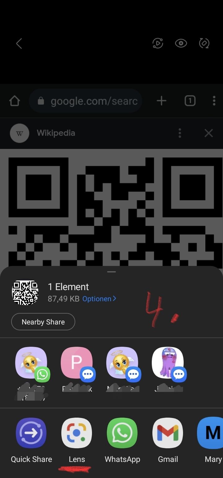 QR-CODE vom eigenen Handy-Display einlesen - Samsung Community