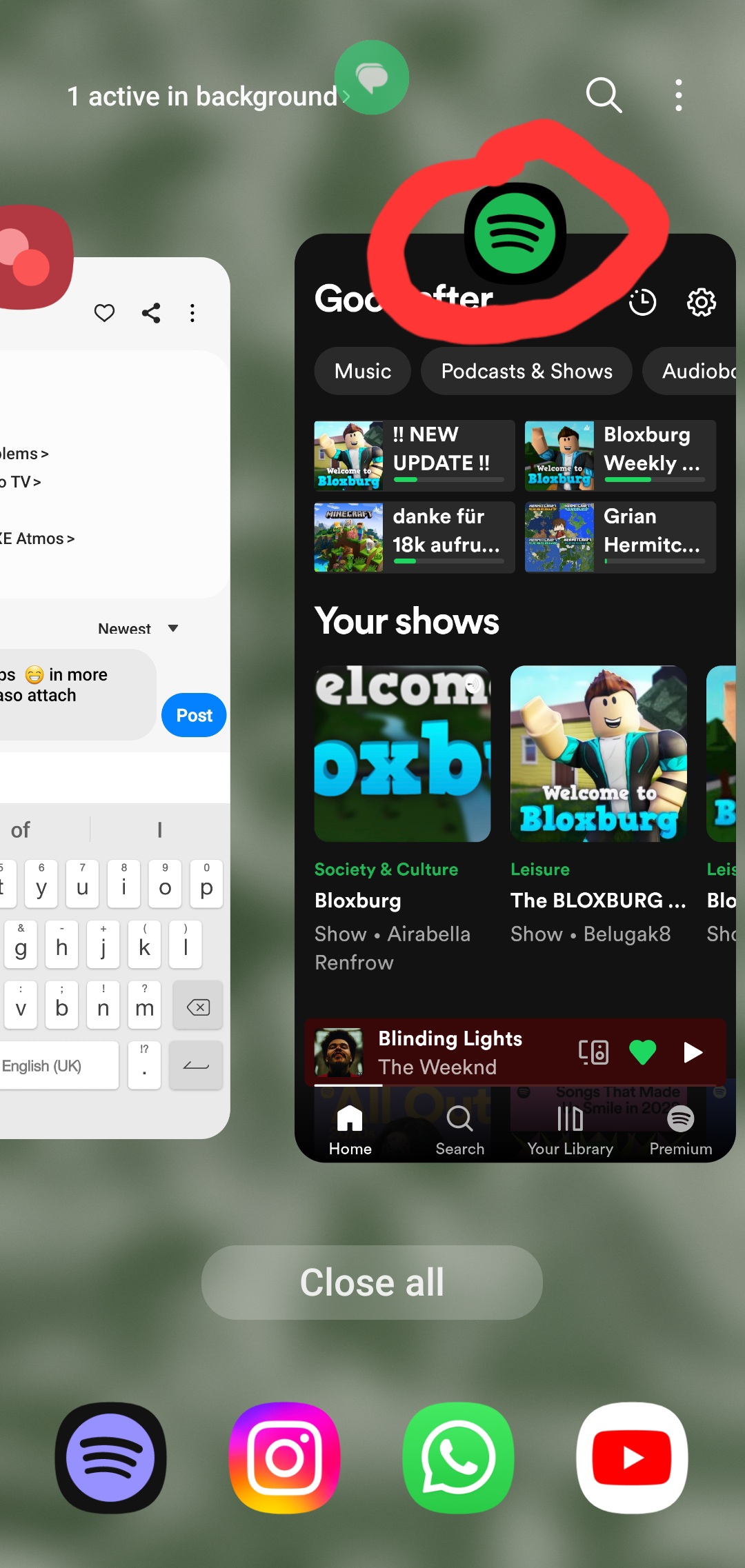 I can't figure out how to open two different apps in multi-view, like ...