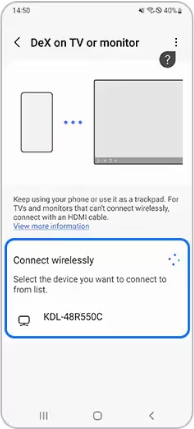 Buongiorno ho una tv sony kd-55xh9096 samsung s23 ultra non trova ...