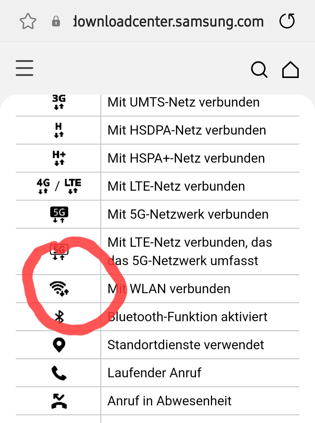 Gelöst: Zahl im WLan Symbol - Samsung Community