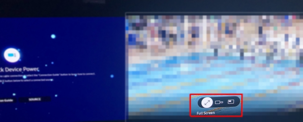 AirPlay goes into Multi View mode rather than full screen. - Samsung ...