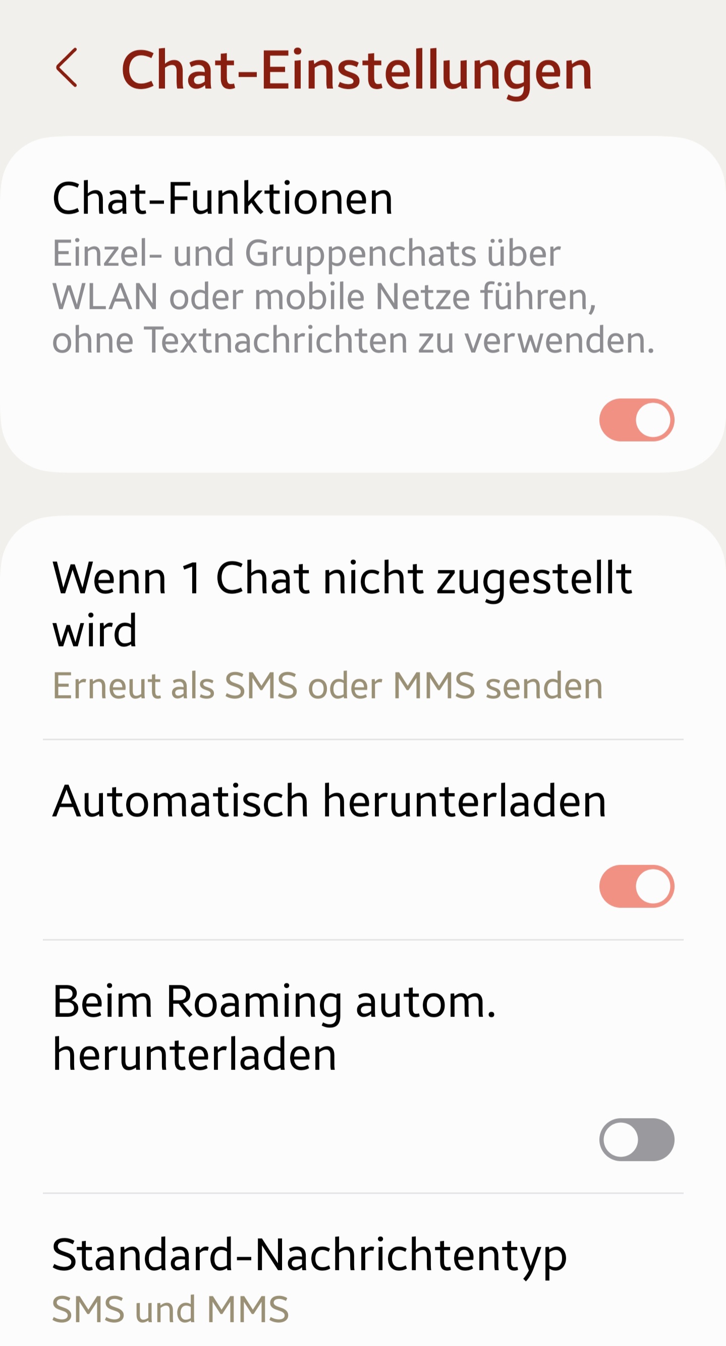 Nach Neustart jedes Mal Handy Nummer eingeben für Chat Funktion ...