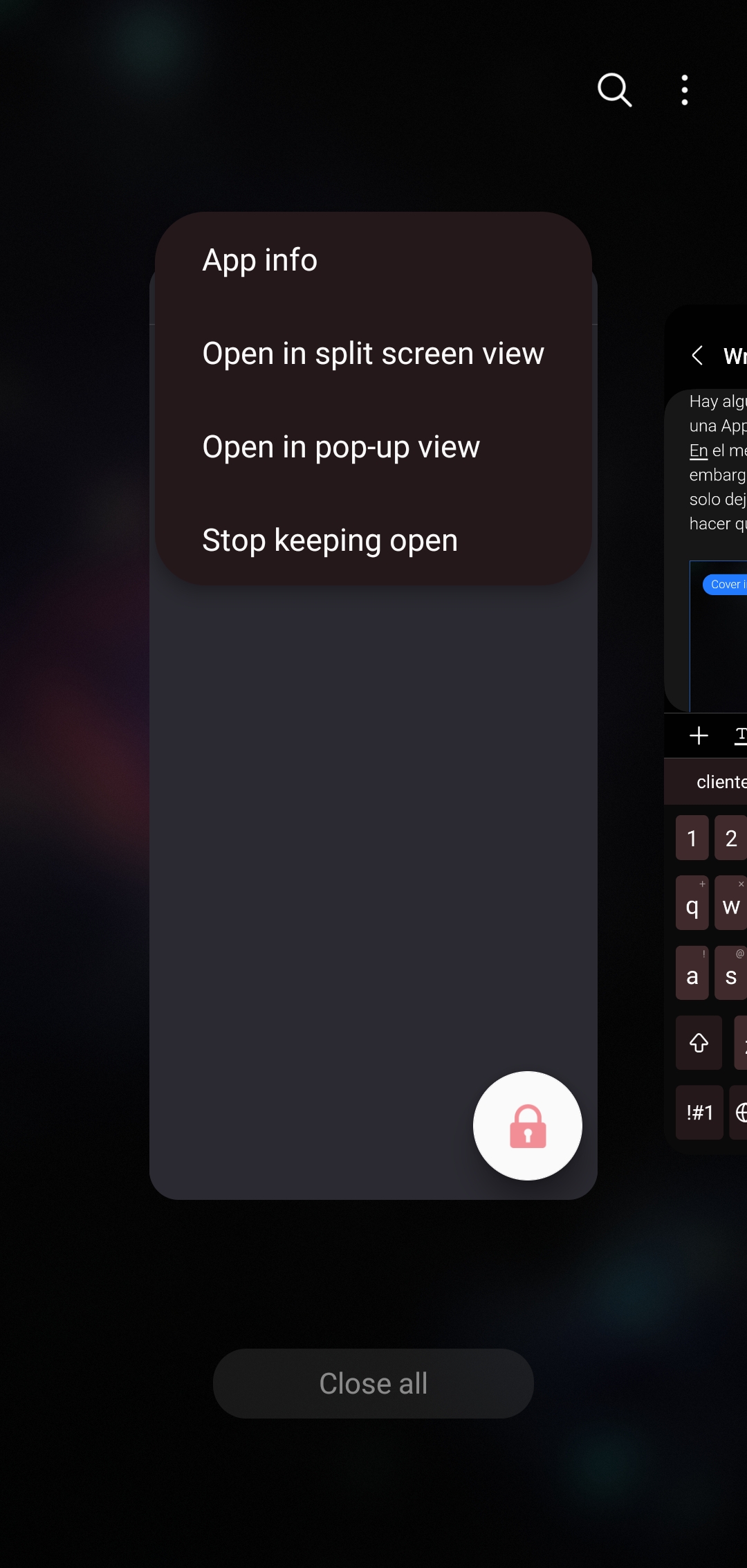 Apps en segundo plano. - Samsung Community