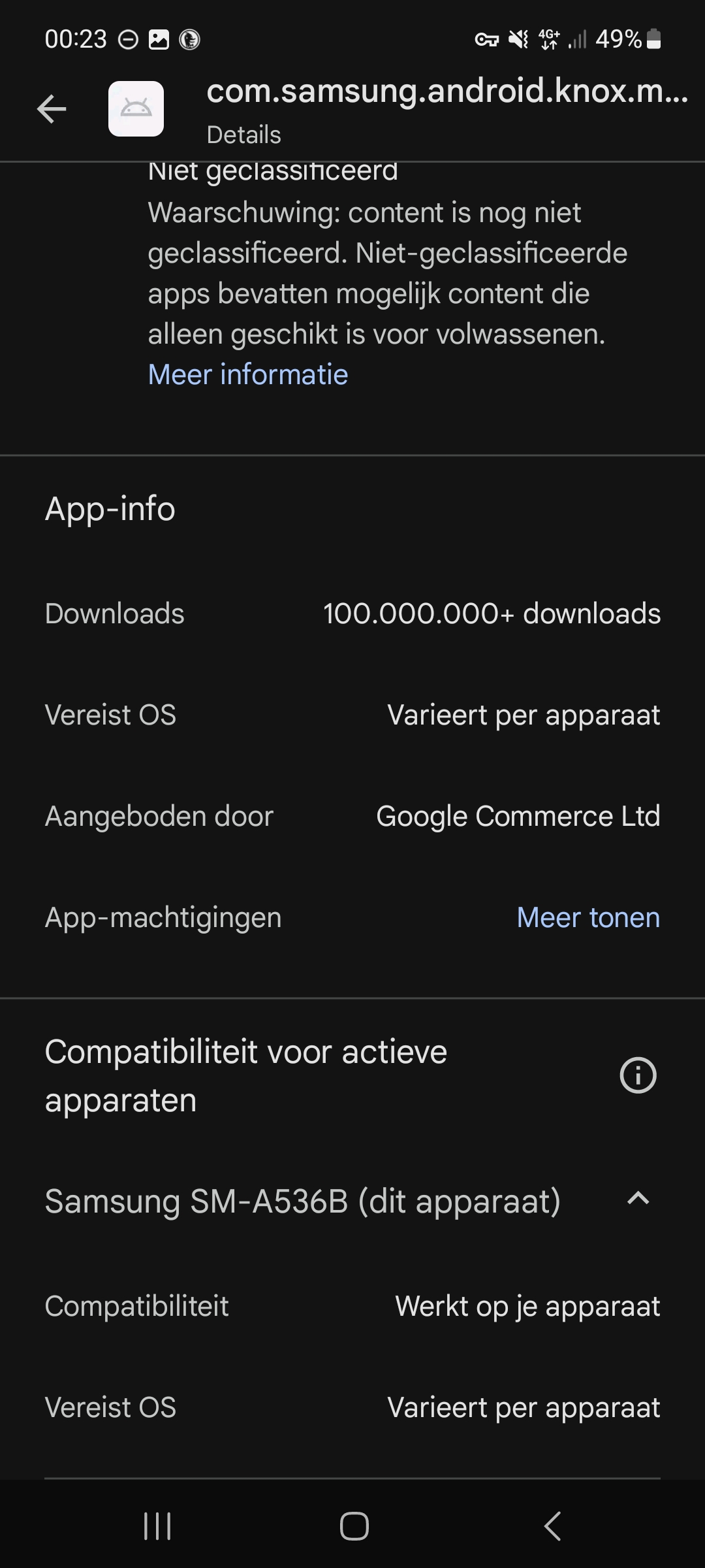 Opgelost: com.samsung.android.knox.mpos(unreviewed) - Samsung Community