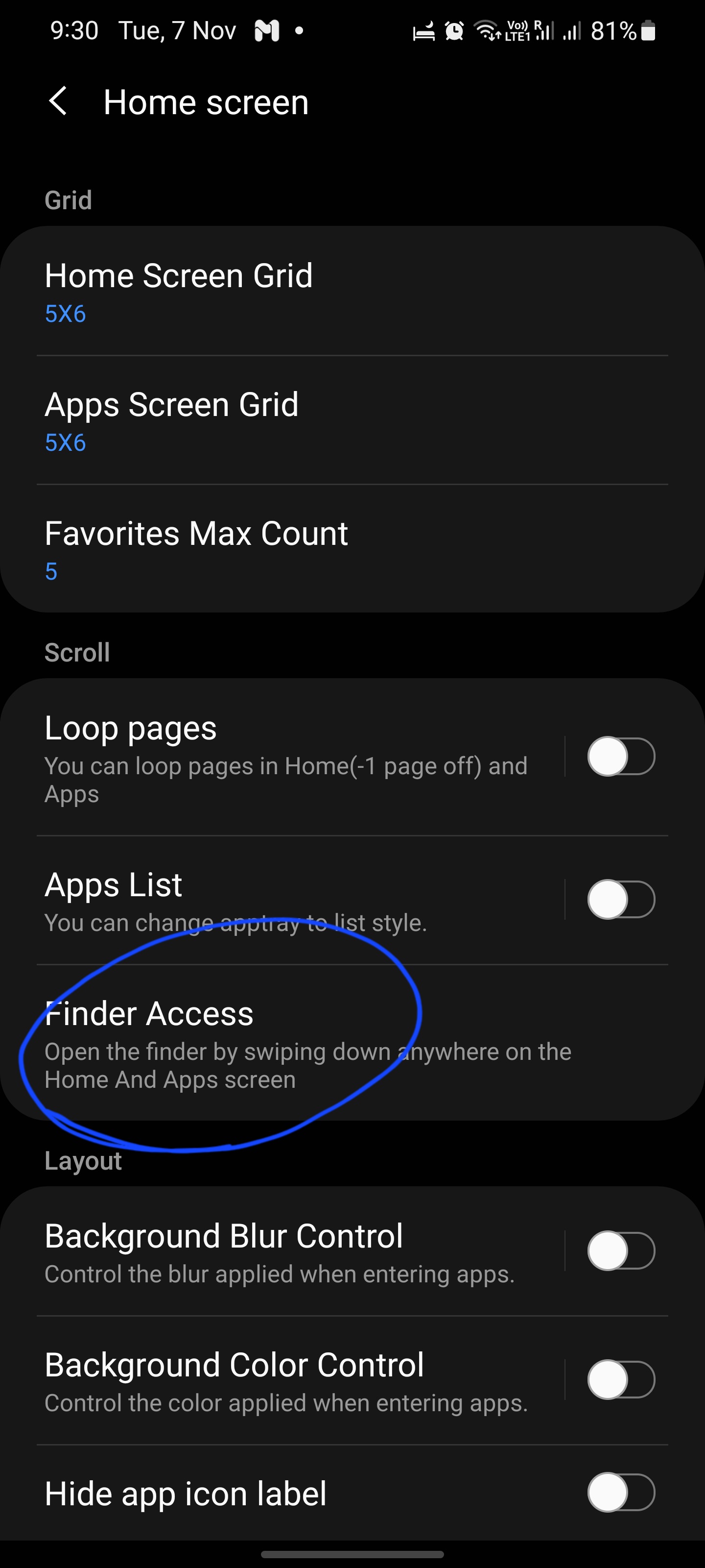 Swipe down to search - Samsung Community