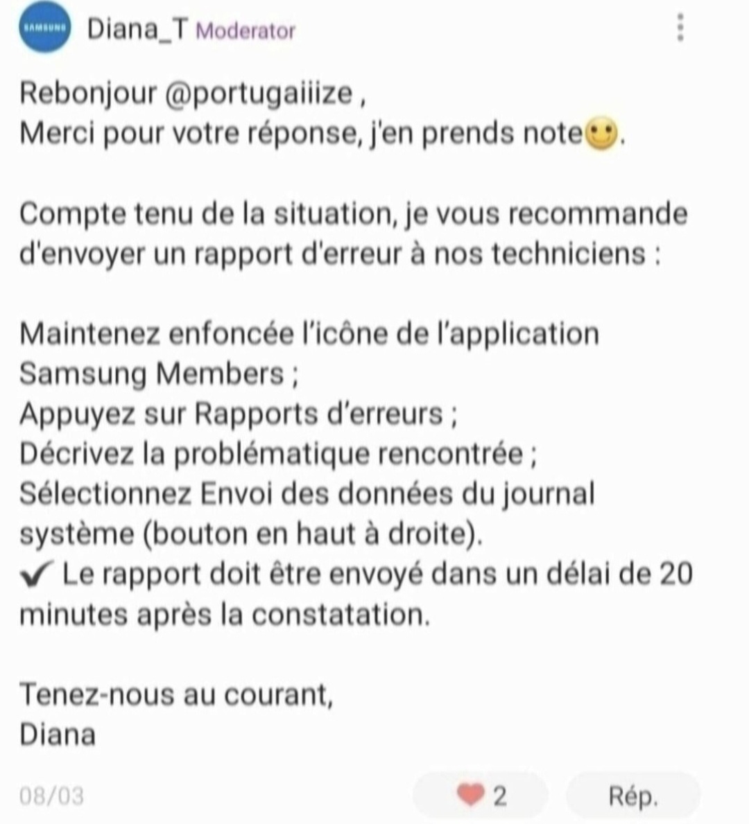 Pb Réseau mobile s22 - Samsung Community