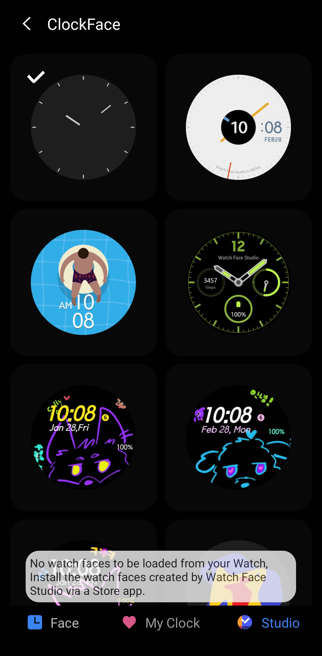 Clockface no aparece caratula reloj en watch 4 - Samsung Community