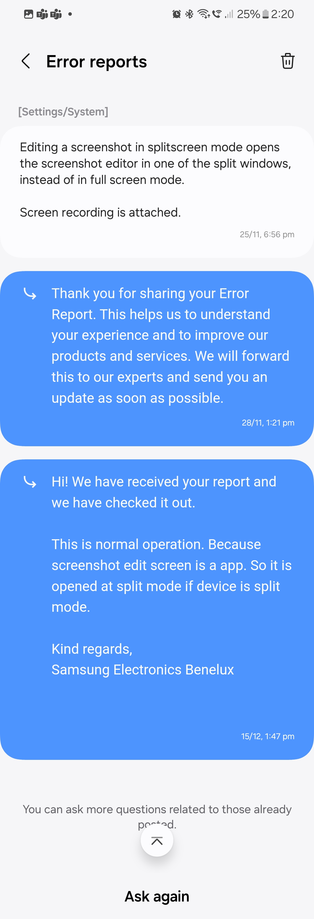 Split screen issues OneUi 6 - Samsung Community