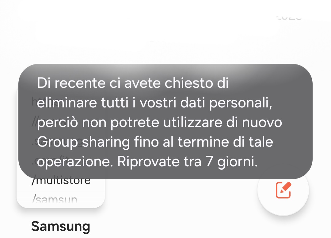 Problema condivisione Galaxy - Samsung Community