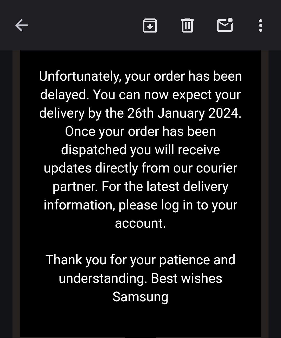 S24 Ultra delivery date changed in Order tracking? - Samsung Community