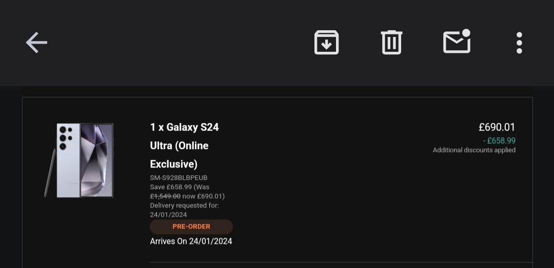 OMG UK people! S24 Ultra - Delayed pre-order - Page 3 - Samsung Community