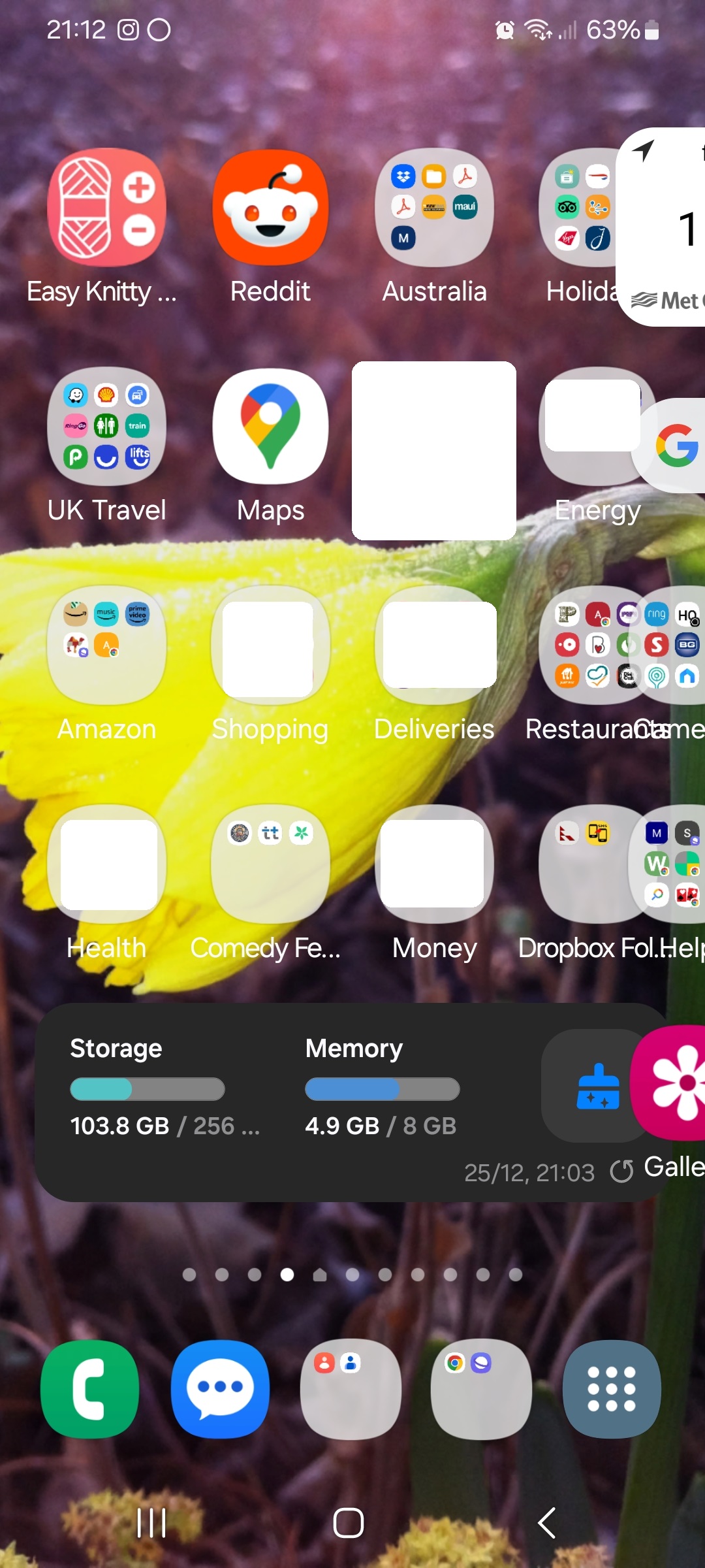 Solved: Home screen shifting to the left - Samsung Community