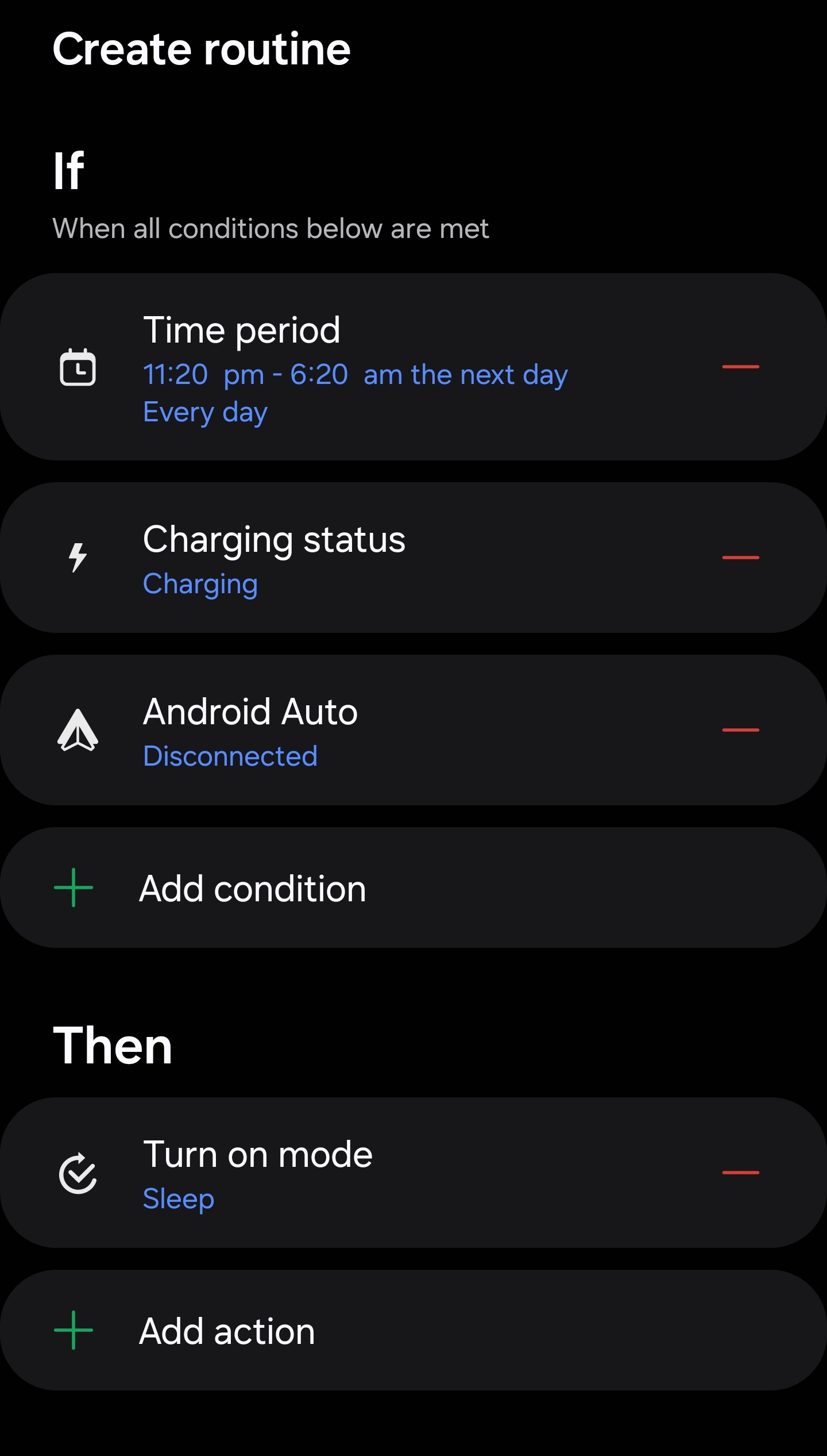 Combined rules for sleep mode - Samsung Community
