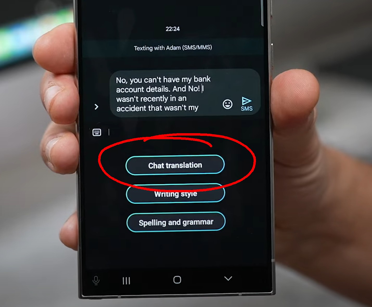Solved: Chat translation menu missing - Samsung Community