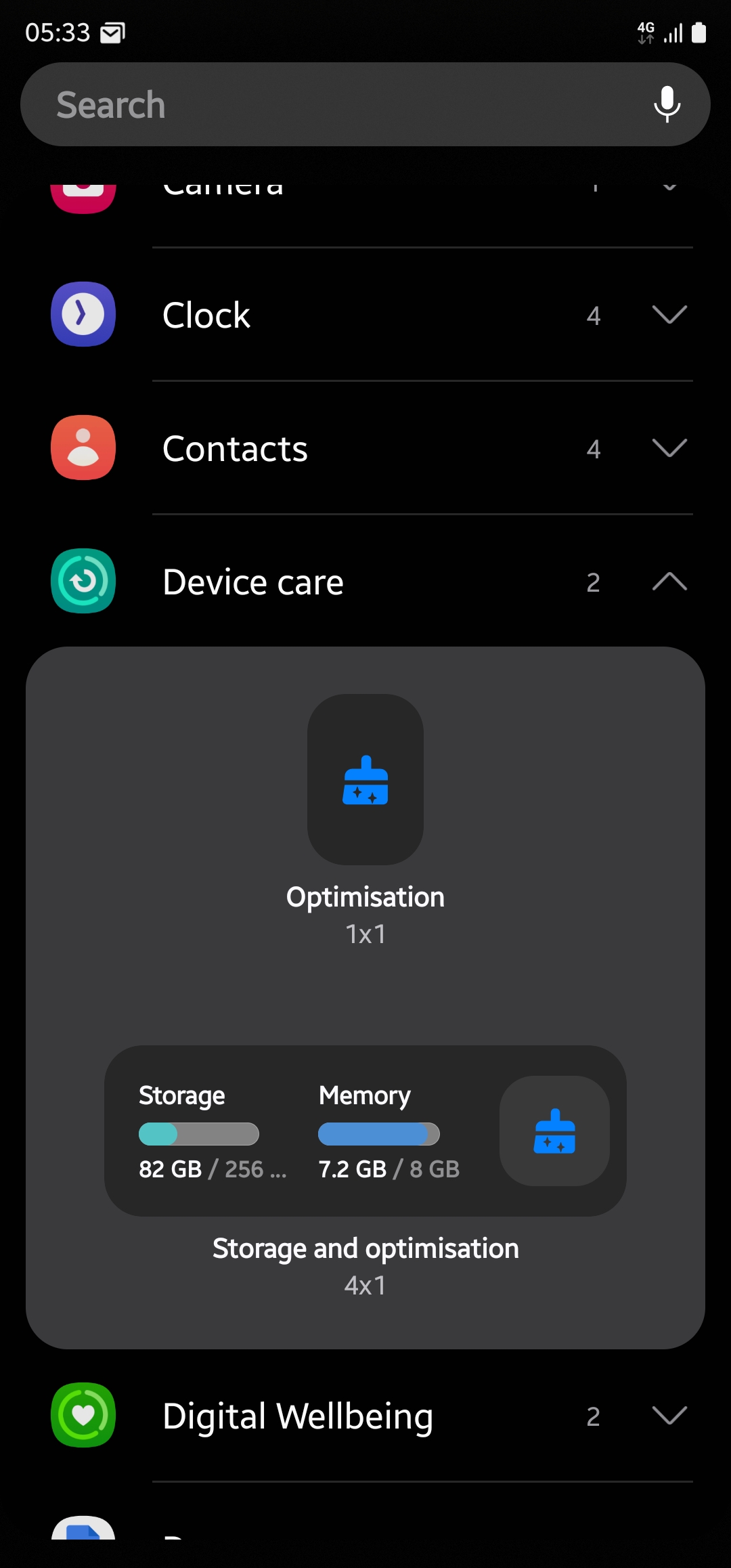 Solved: Device Care Widget shortcut gone - Samsung Community