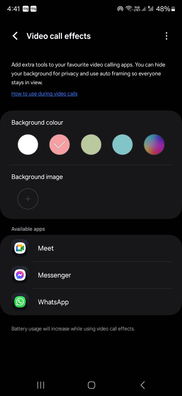 Solved: Video Call Effects not available on S24+ UI One 6.1 Android 14 ...