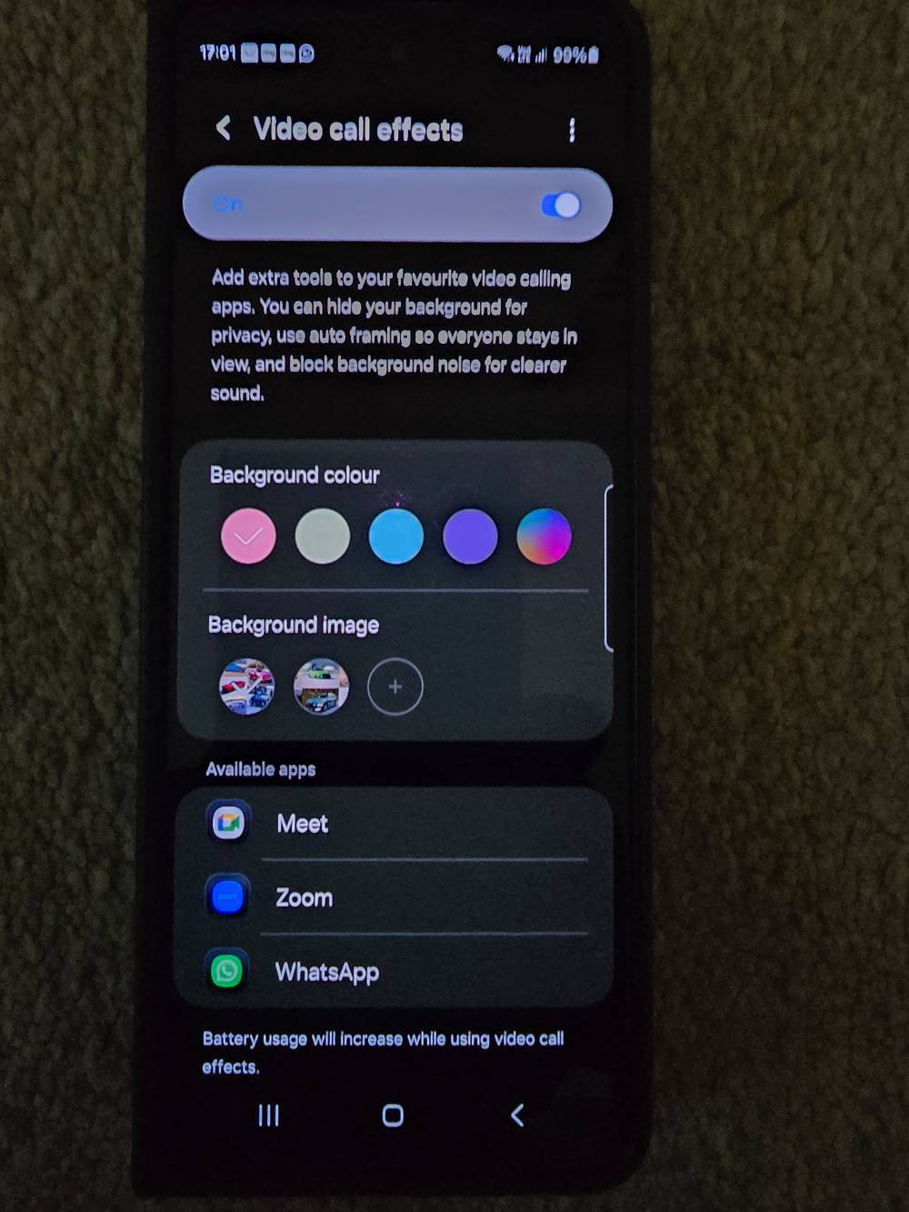 Solved: Video Call Effects not available on S24+ UI One 6.1 Android 14 ...