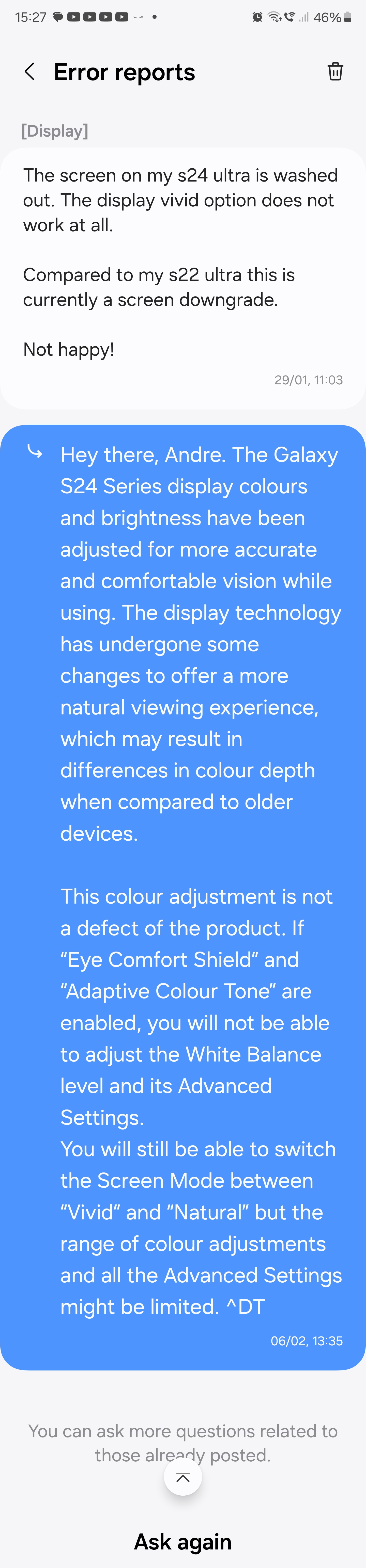 Samsung S24 Dull Washed Out Display - Samsung Community