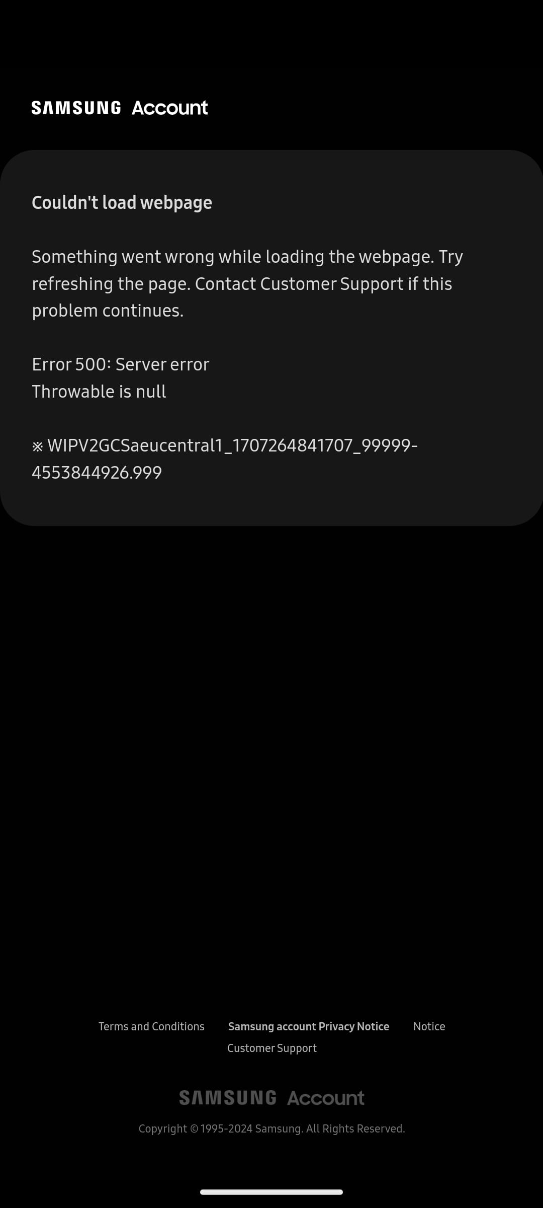 galaxy wearable login error - Samsung Community