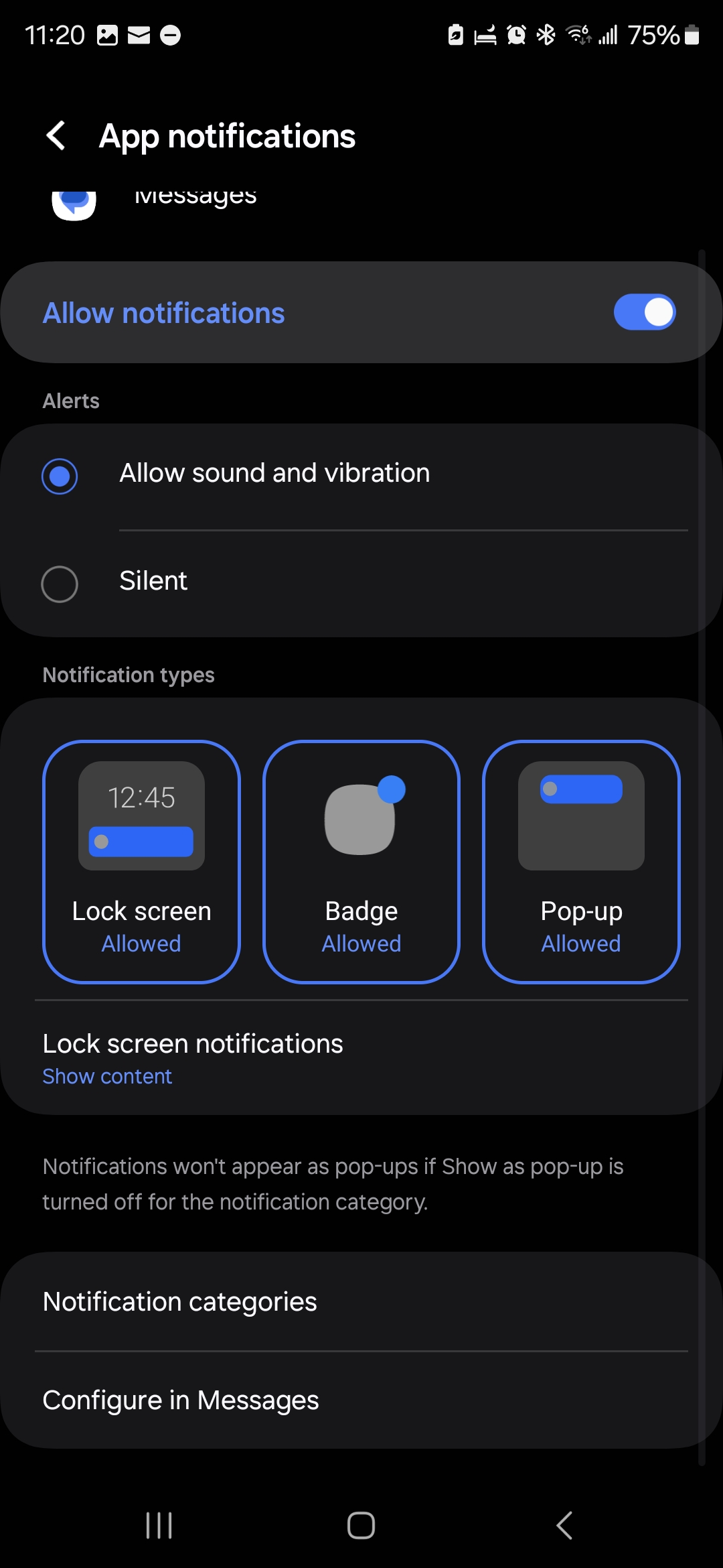 How to change notification sound on Samsung stock messaging app ...