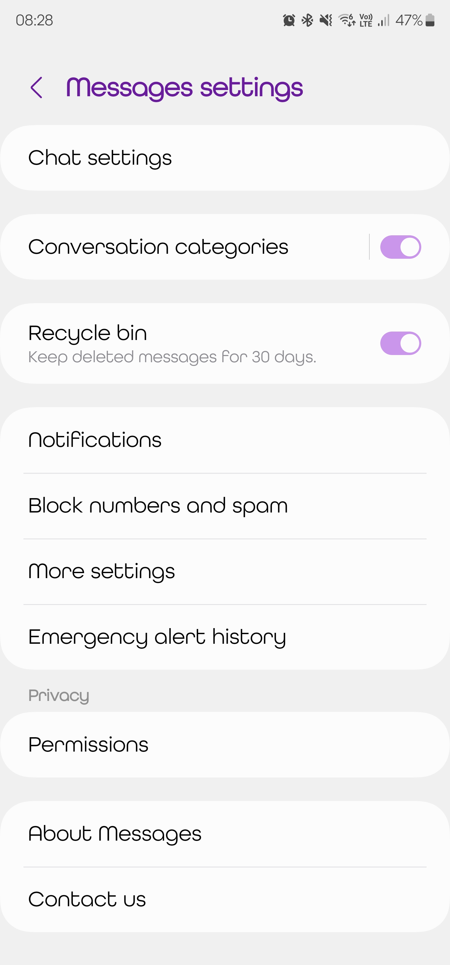Chat features removed in latest version of Samsung messages? - Samsung ...