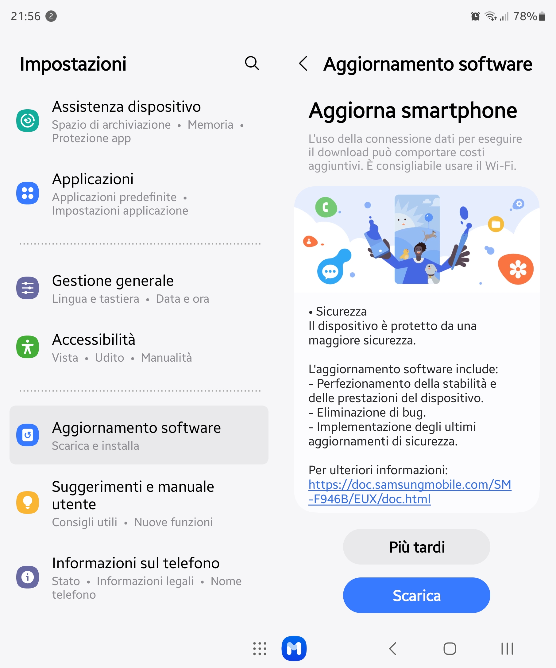 Aggiornamento - Samsung Community