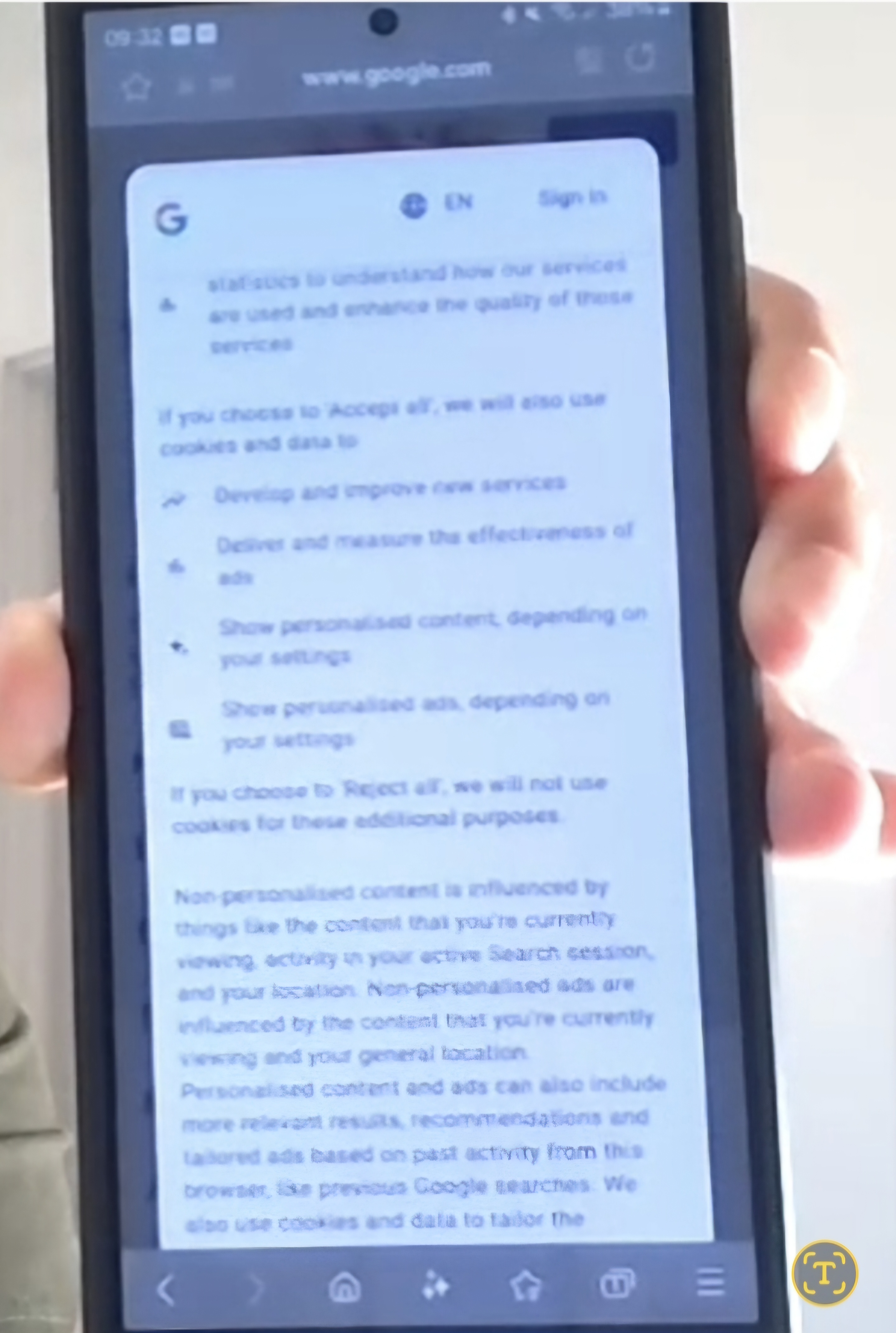Google search issues on Samsung Browser in private browsing mode ...