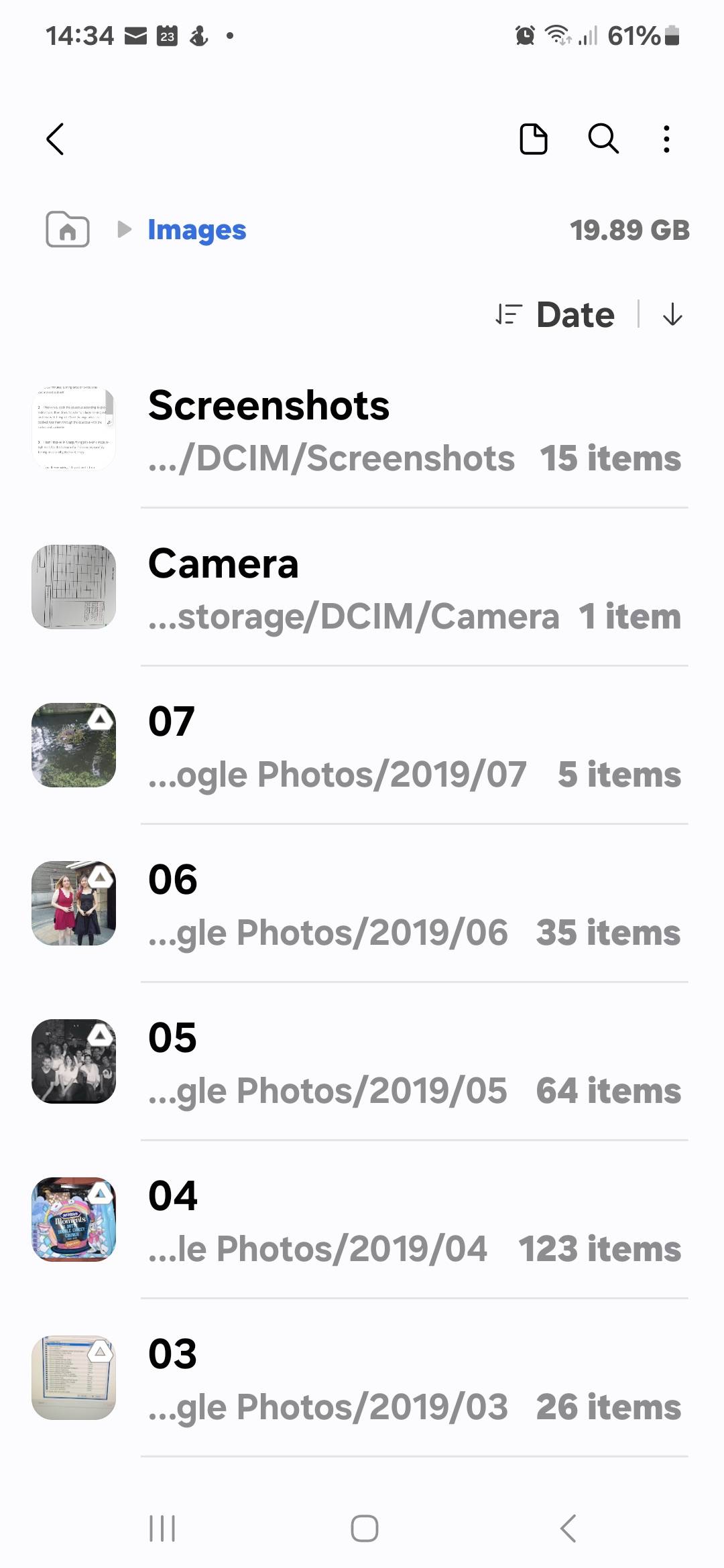 How do I get my photos from my files back to gallery!! All help ...