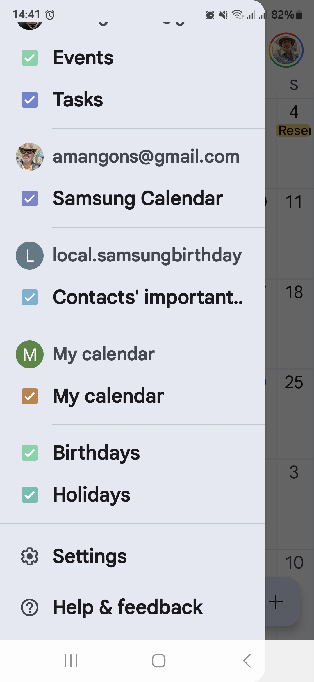 Calendar app showing only birthdays that are recently updated ...