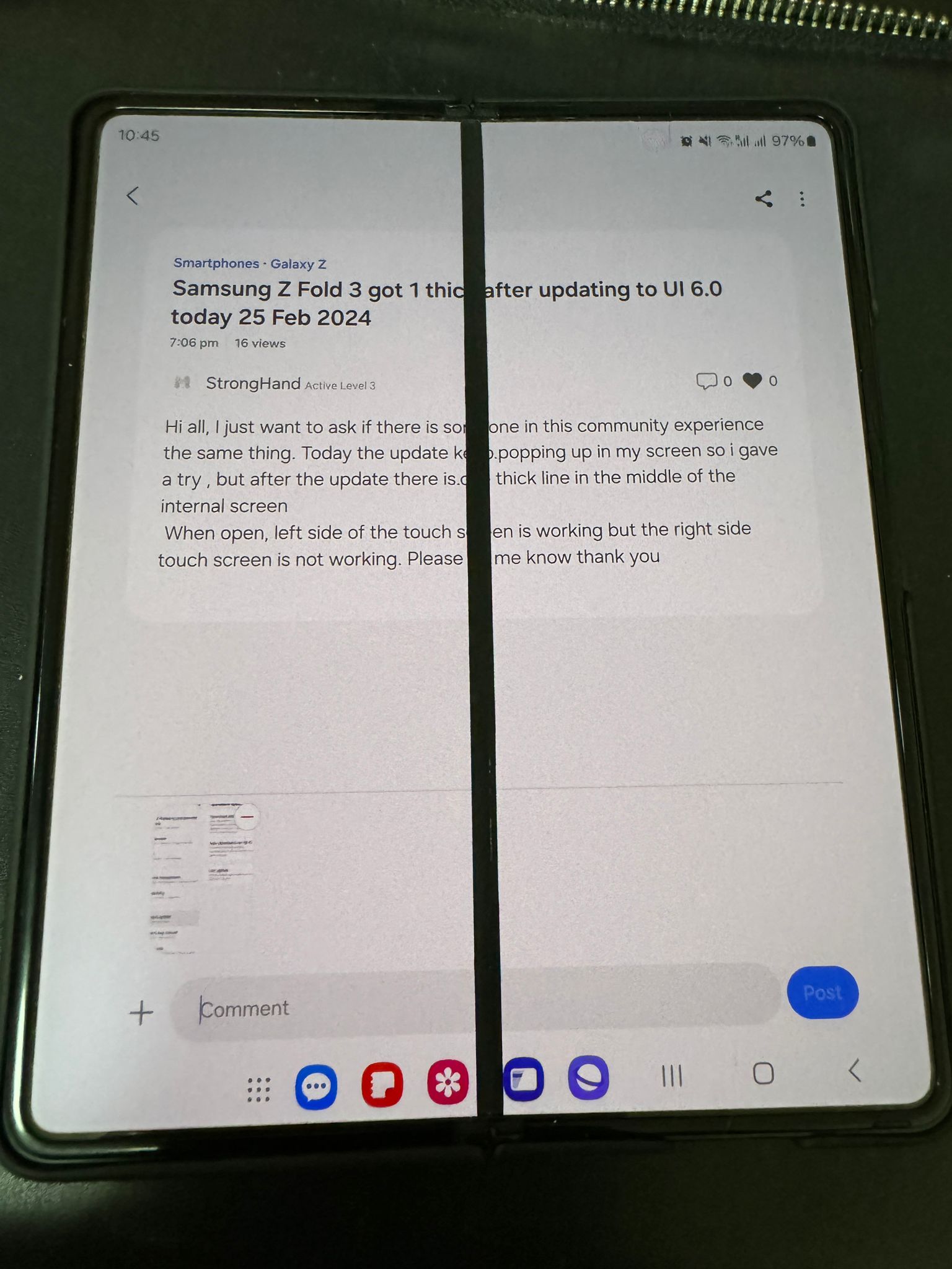 Phone Breaking/ black line in the center or middle/ - Samsung Community