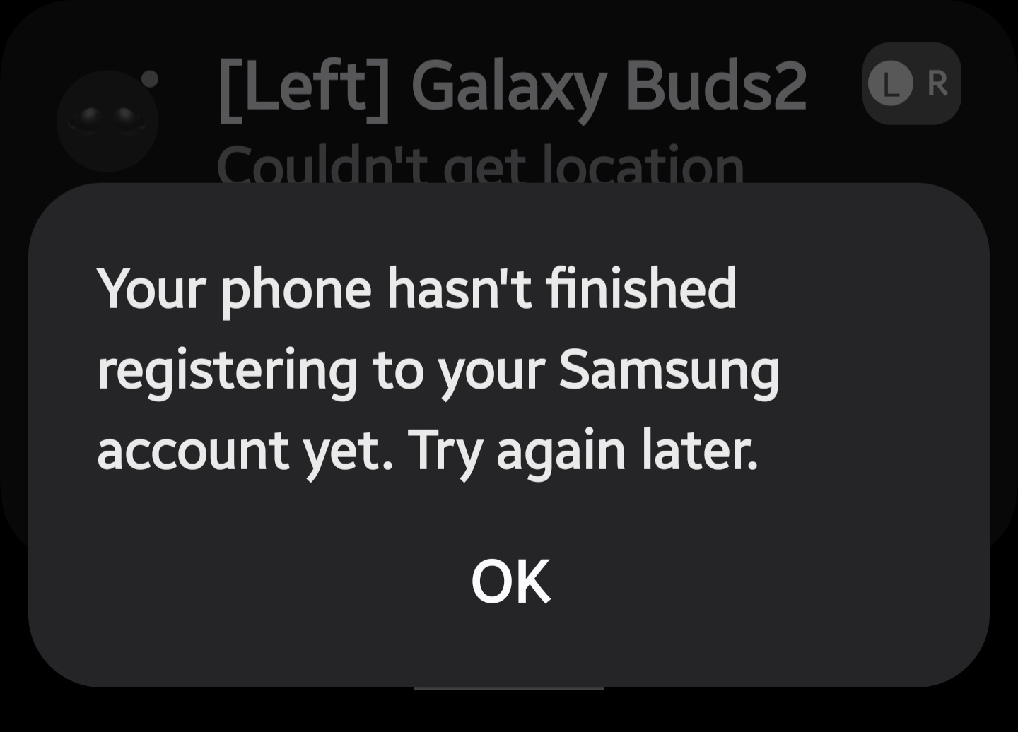 Error Samsung Find - Samsung Community