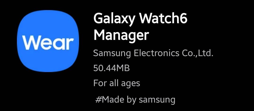 APP - Galaxy Wear Watch6 Manager Update. - Samsung Community