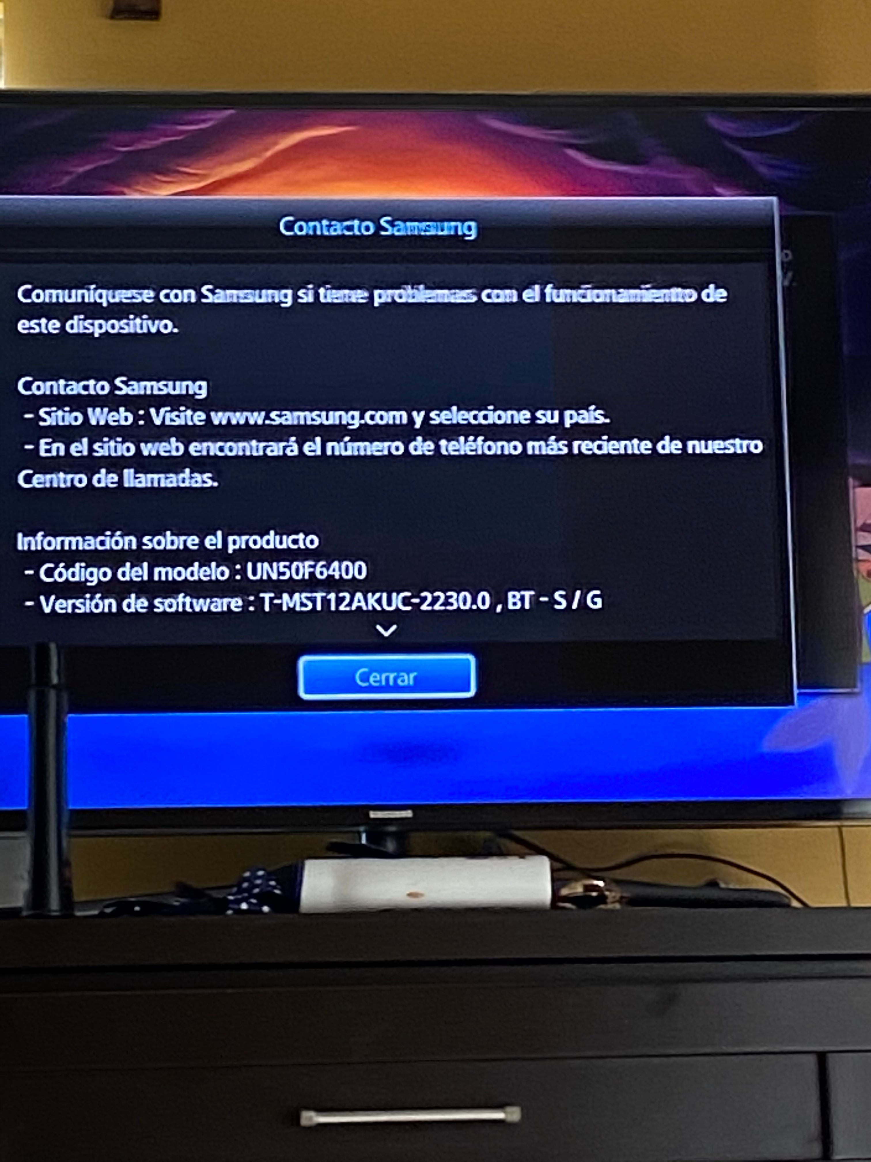 Solucionado: [Smart TV] Error 800 - Samsung Community