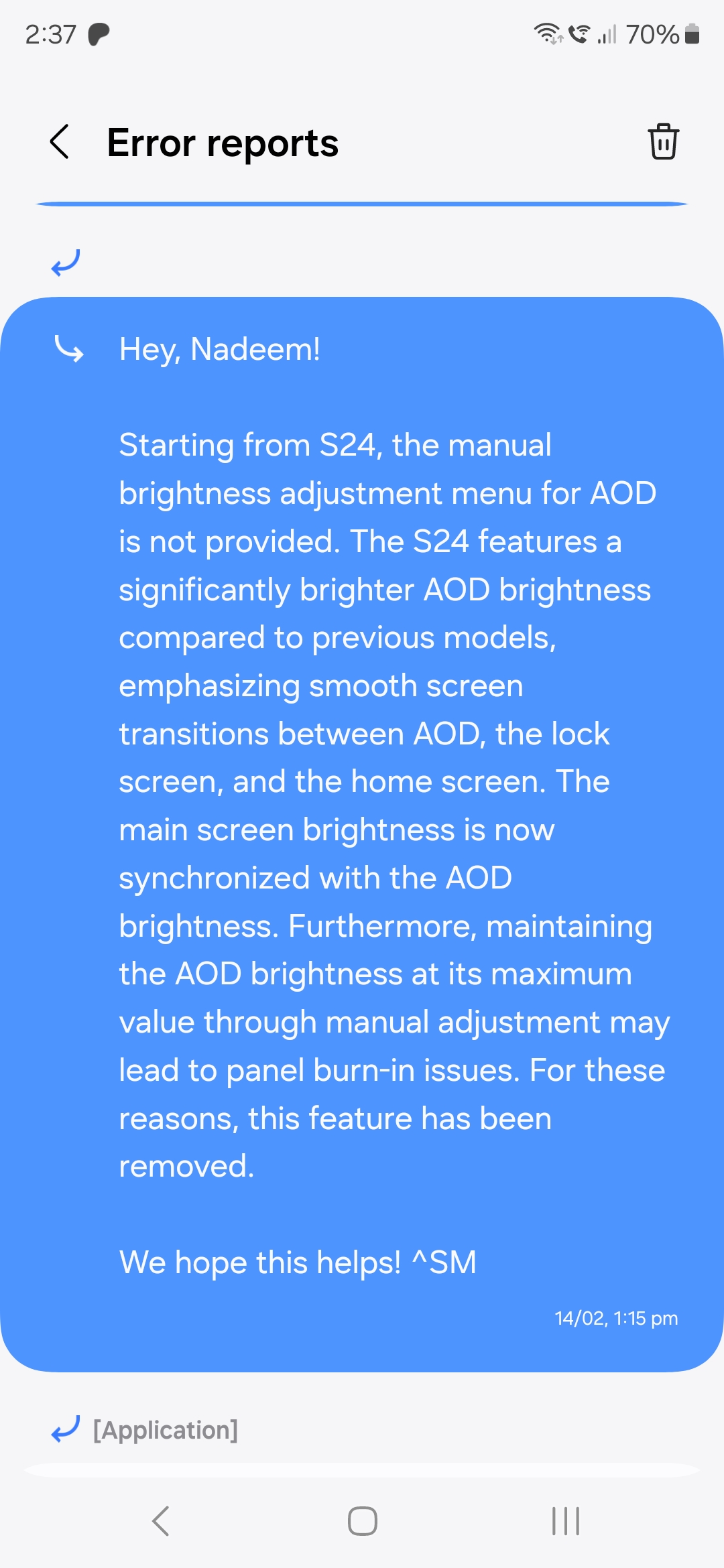 S24 ultra always on display issues - Samsung Community