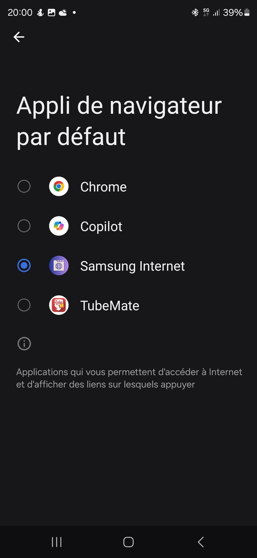 Résolu : Navigateur par défaut change tout seul sur S22 - Samsung Community