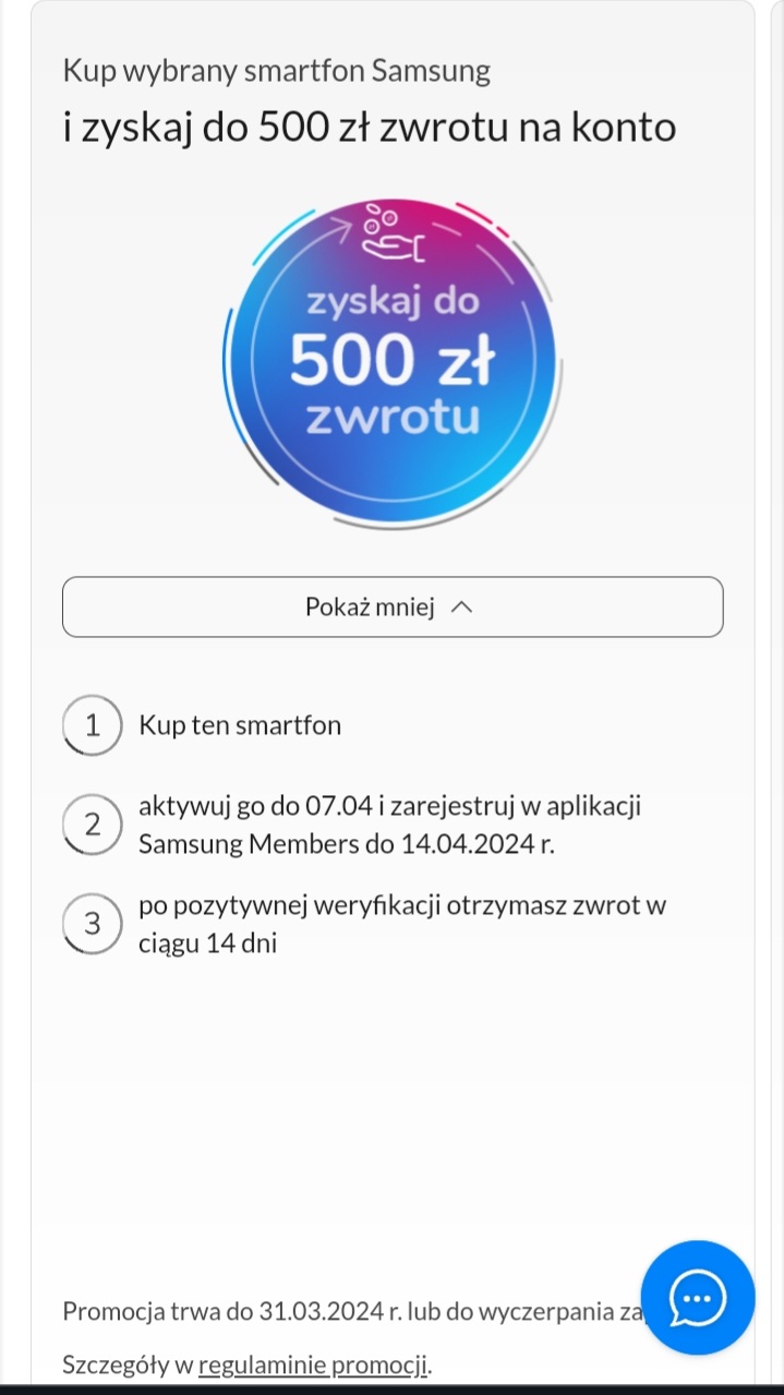 Promocja cashback - Rodzina Galaxy S24 - Marzec - Samsung Community