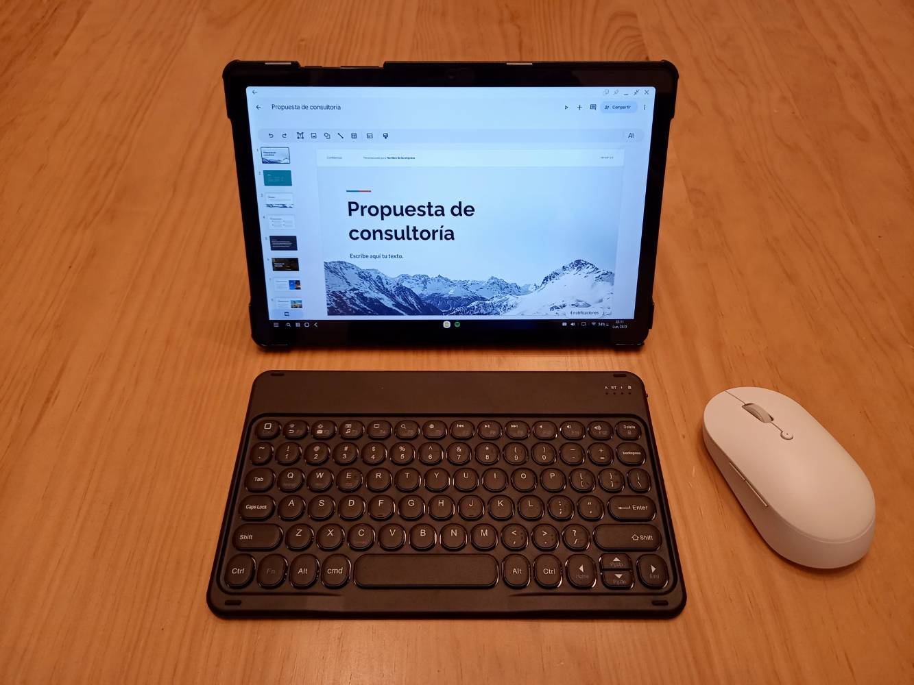 Por muy poco dinero, he transformado mi Tab A9+ para trabajar con ella ...