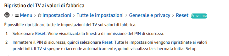 Tv schermo nero, si sente ma non si vede - Samsung Community