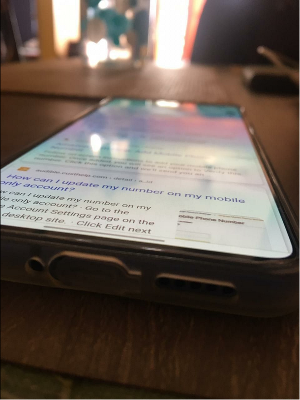 Galaxy A55 rainbow effect on screen - Samsung Community