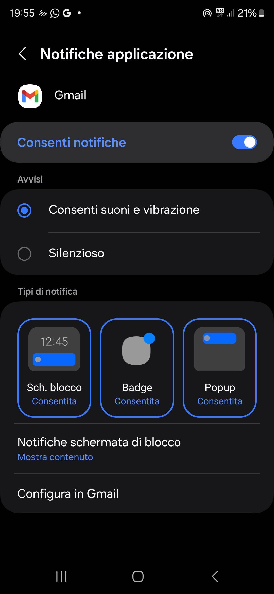 S24 ultra - Notifica schermo spento Gmail - Samsung Community