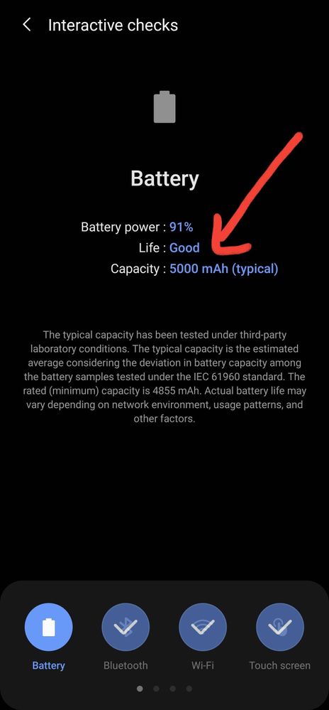 Battery status in Samsung members App - Samsung Community
