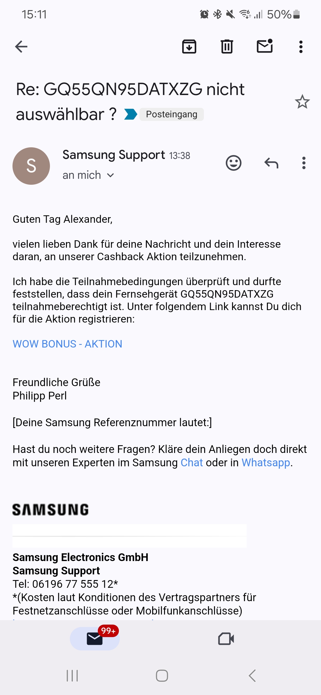 Betrug Cashback Aktion !!!! - Samsung Community