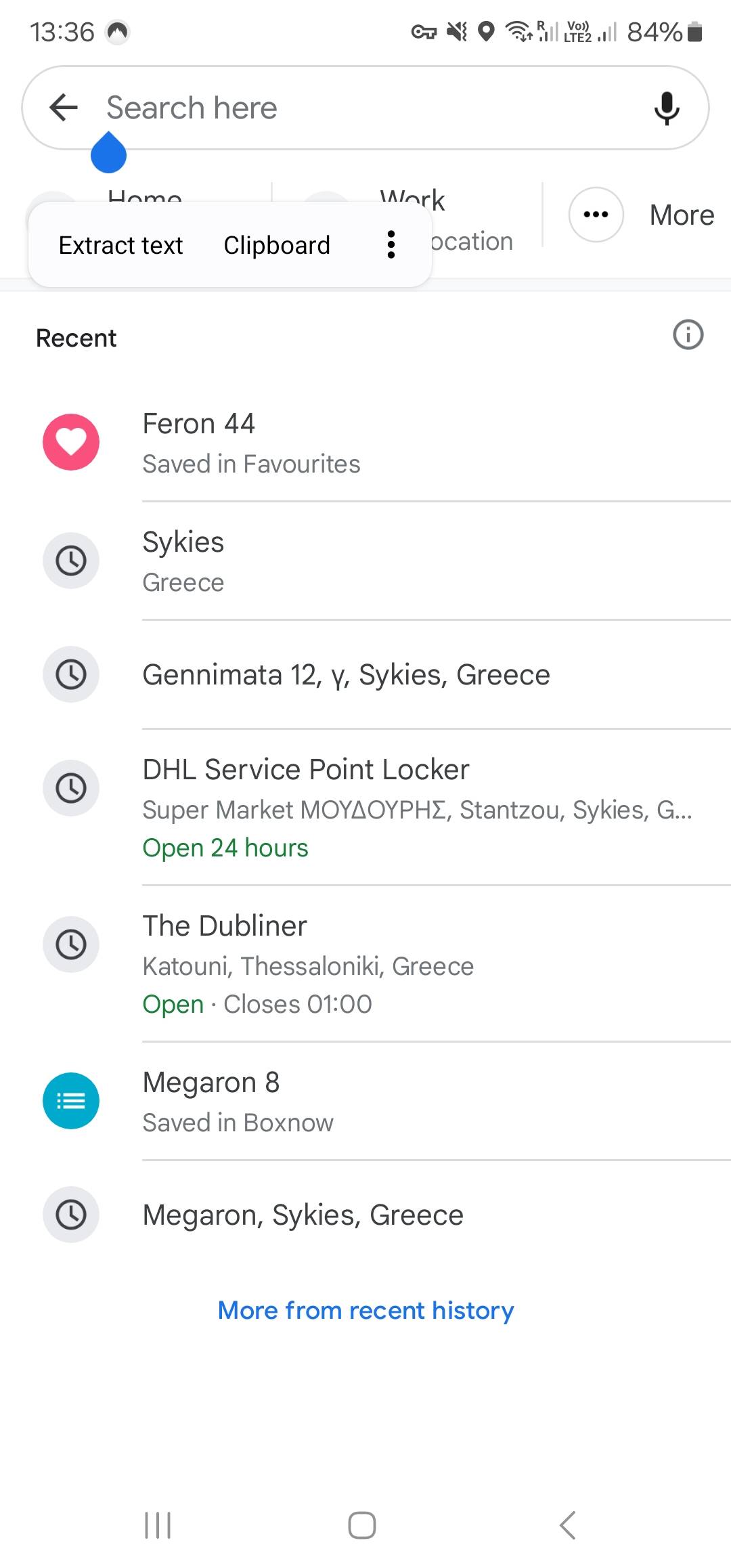 Since the latest update, they feature to copy and paste in Google maps ...
