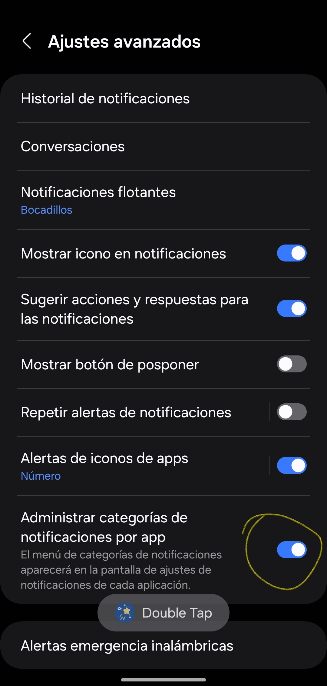 Solucionado: Categoría de notificaciones - Samsung Community