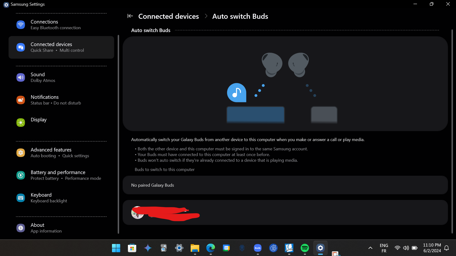 Galaxy buds FE "auto switch buds" function is not working on my galaxy ...