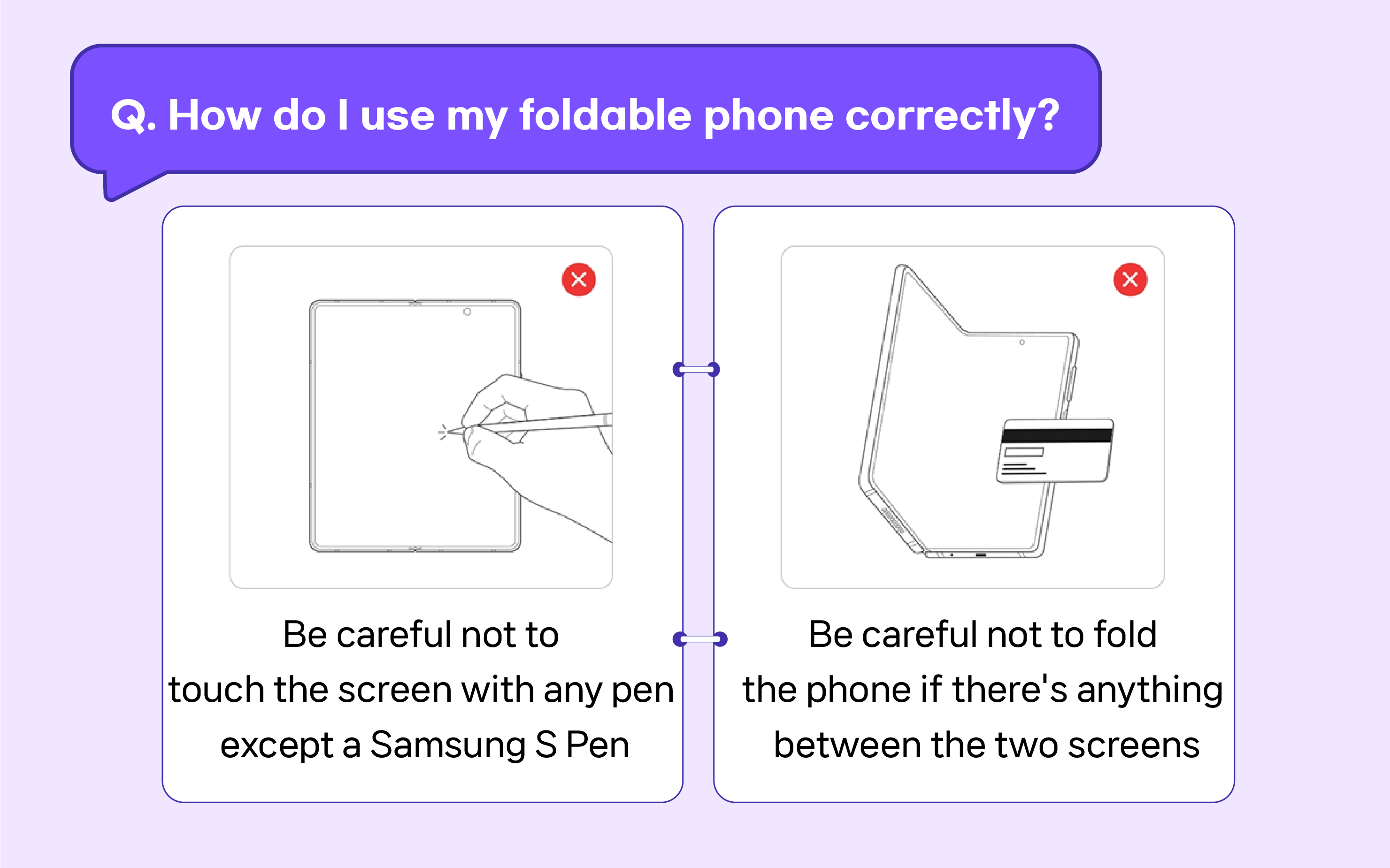 Using Your Galaxy Foldable Product Safely